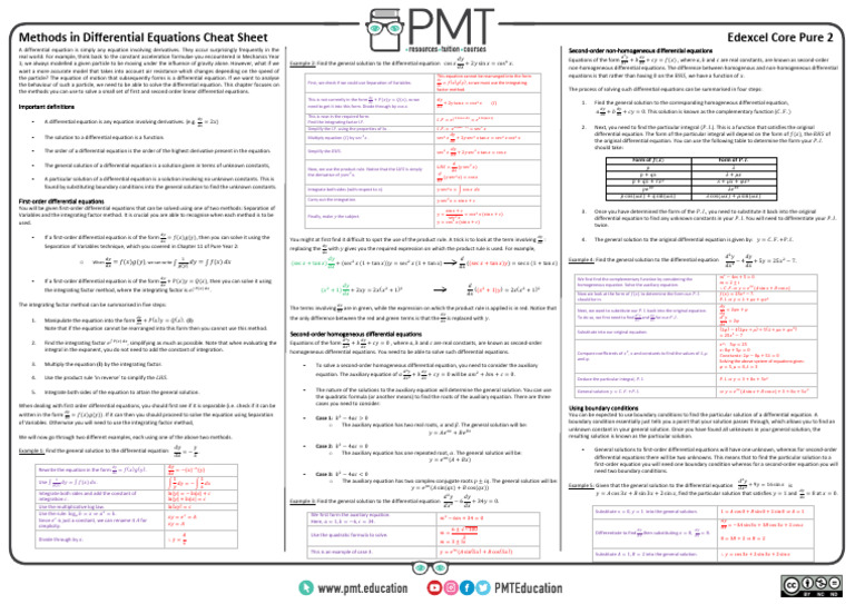 7 Methods in Differential Equations | PDF | Differential Equations ...
