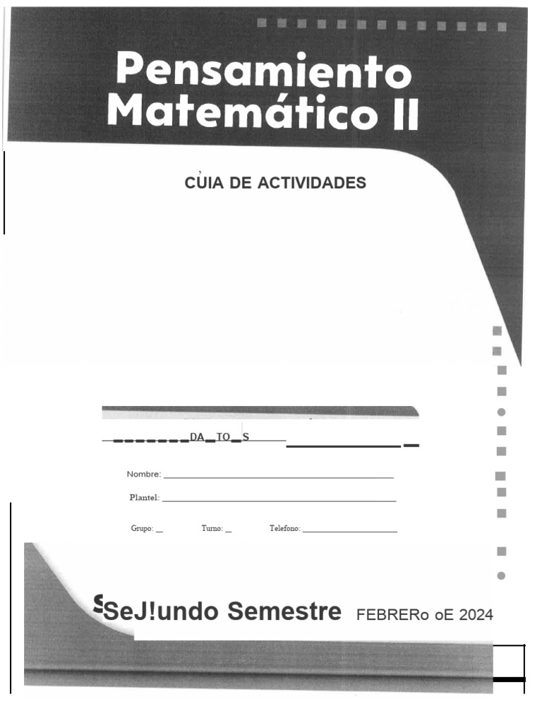 Pensamiento Matematico Cetis | PDF | Matemáticas | Science Pensamiento Matematico Cetis | PDF | Matemáticas | Science