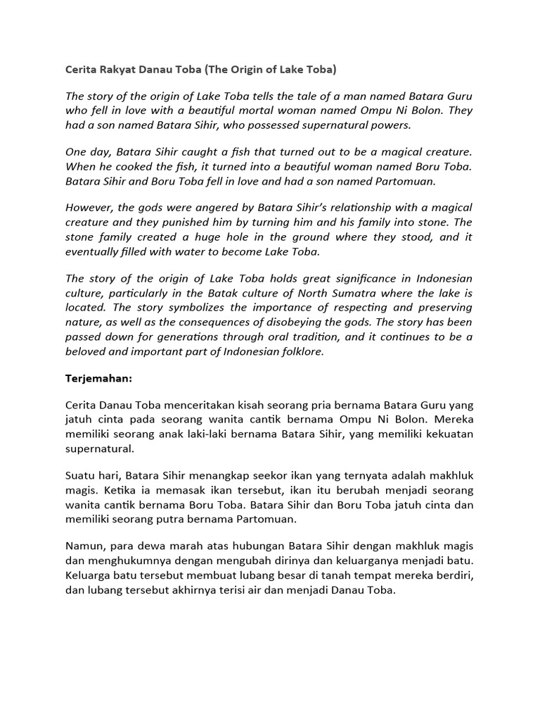 STORY TELLING Cerita Rakyat | PDF | Indonesia