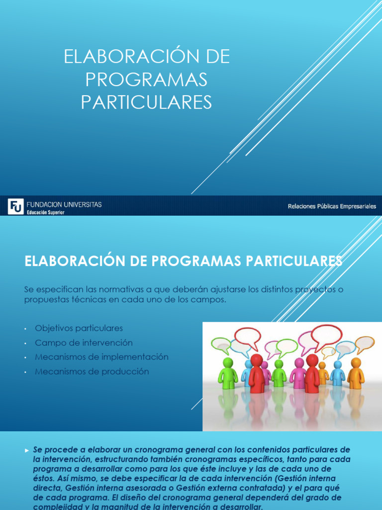 Elaboración de Programas Particulares | PDF | Diseño | Teoría