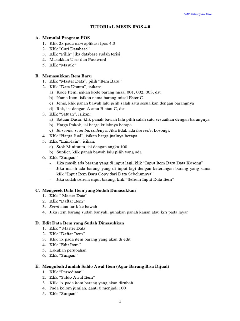 Tutorial Mesin Ipos 4 0 | PDF | Komputer