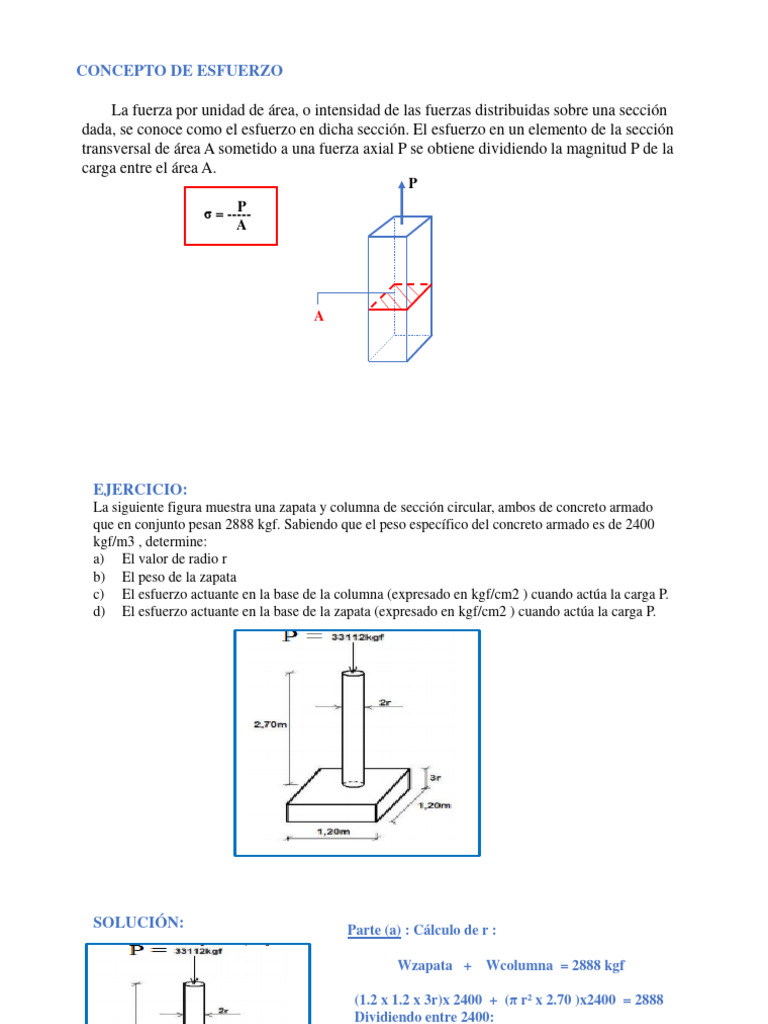 Esfuerzo Normal | PDF | Física Aplicada e Interdisciplinaria | Ciencias ...