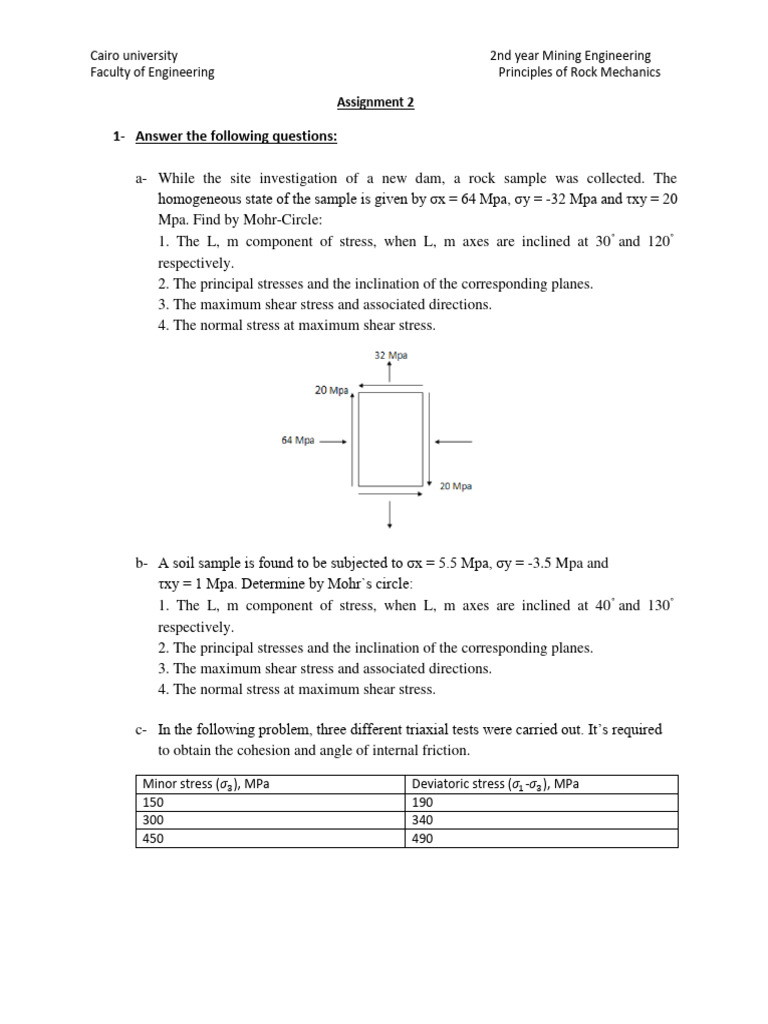 Sheet 2 | PDF | Stress (Mechanics) | Materials