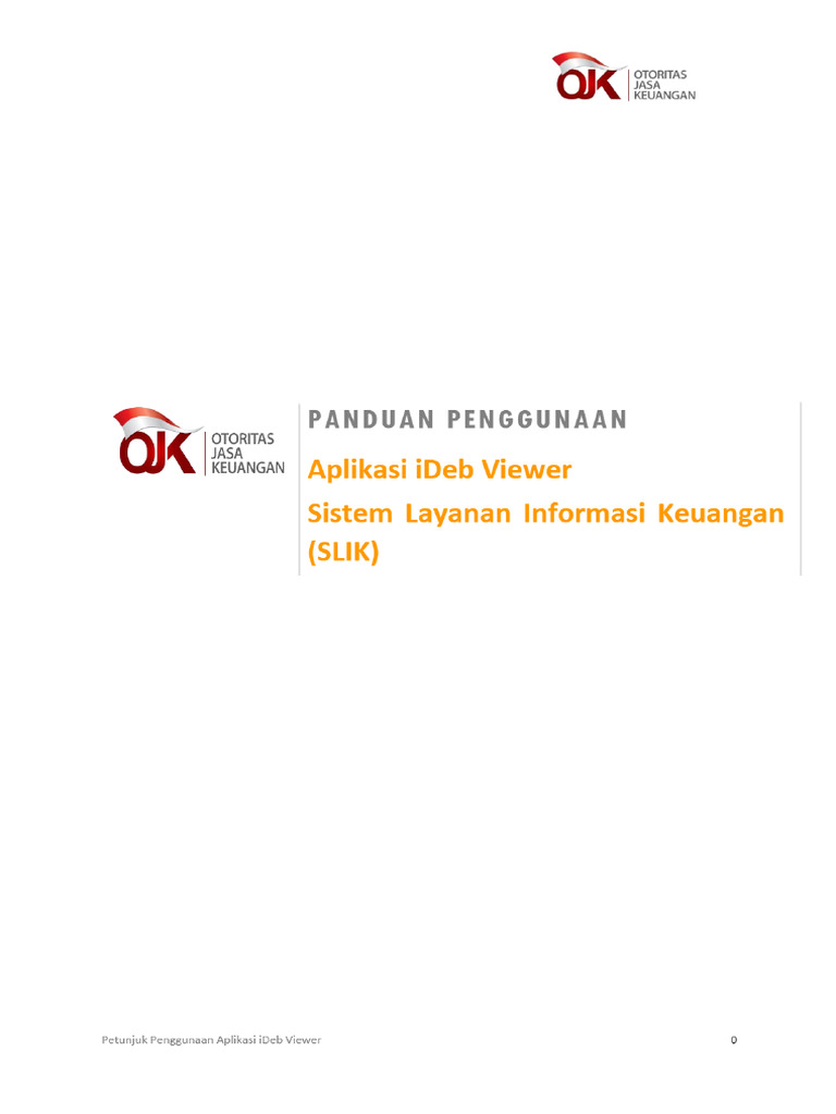 Aplikasi Ideb Viewer Sistem Layanan Informasi Keuangan (SLIK) - PDF ...