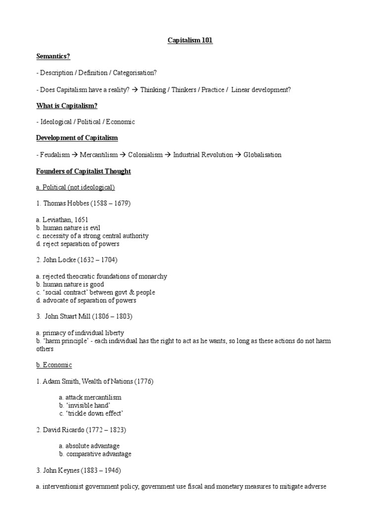 2008-05-17 - Capitalism 101 | PDF | Liberalism | Capitalism