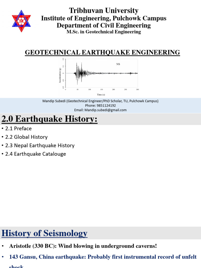 GEE Chapter-2 Earthquake History | PDF | Seismology | Earthquakes