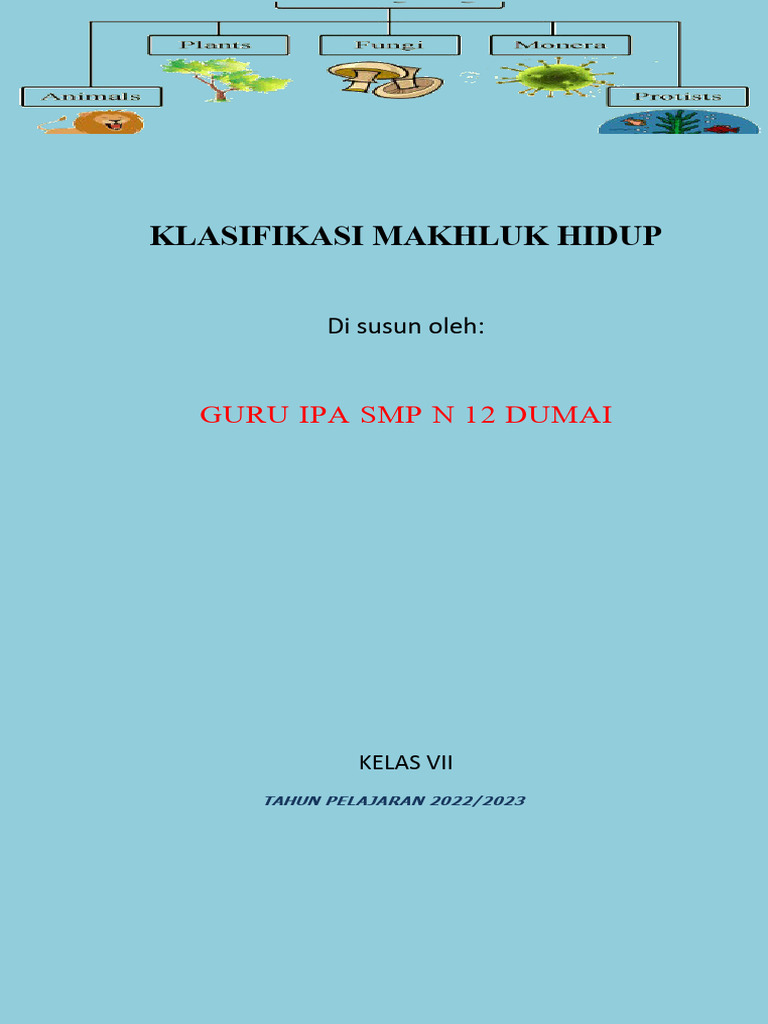 Modul Ipa Kelas 7 Klasifikasi M.H Bab-5 | PDF