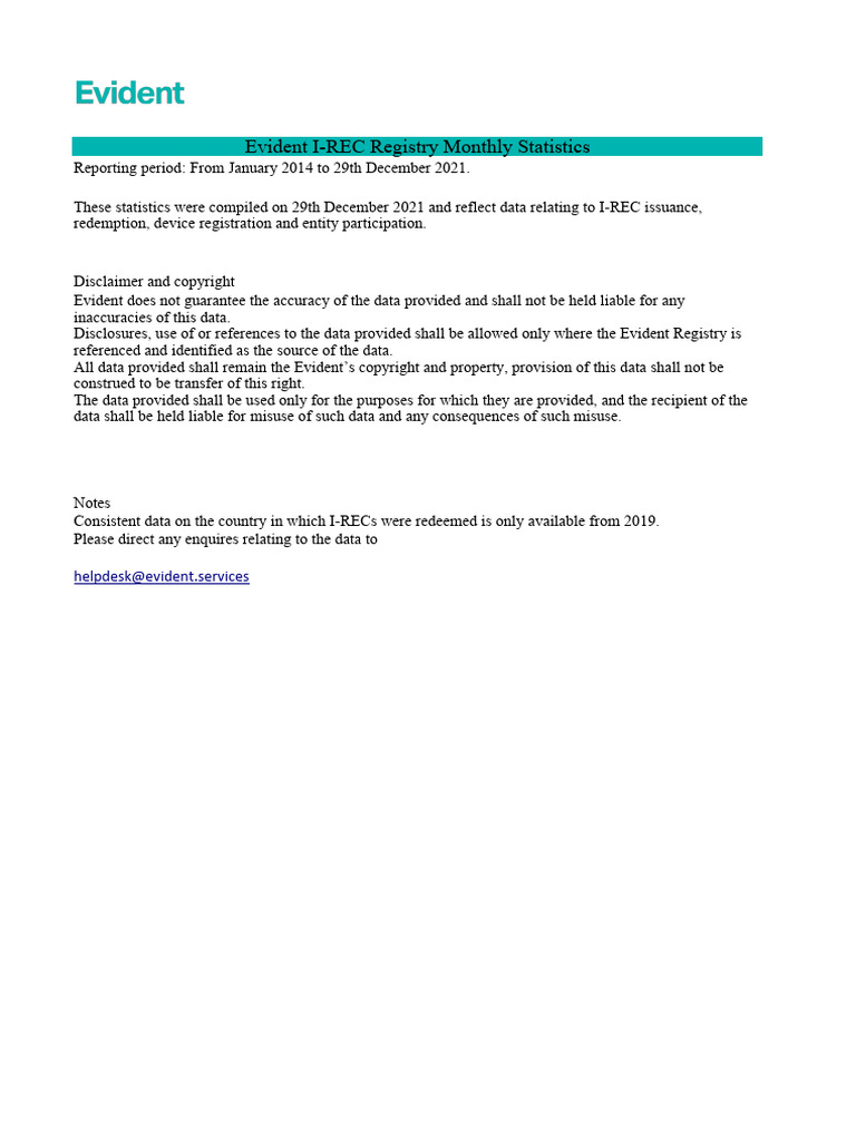 (Public) I-REC Registry Data - December 2021 | PDF | Justice | Crime ...