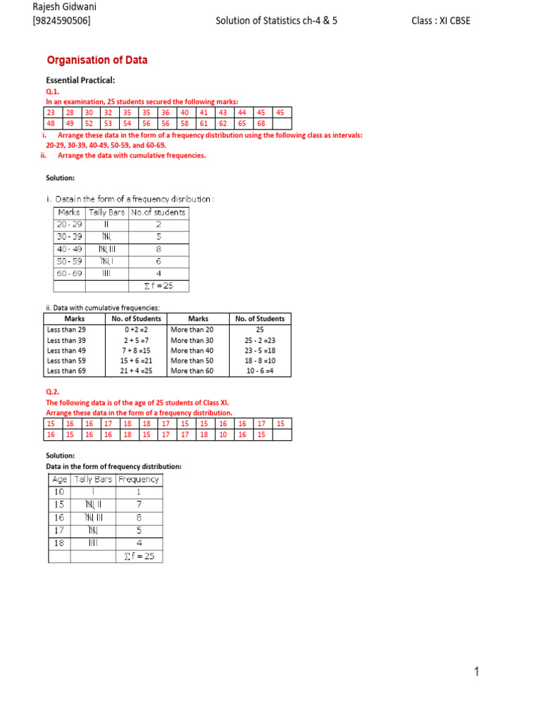Stats CH 4 & 5 Solution | PDF | Statistics | Economies