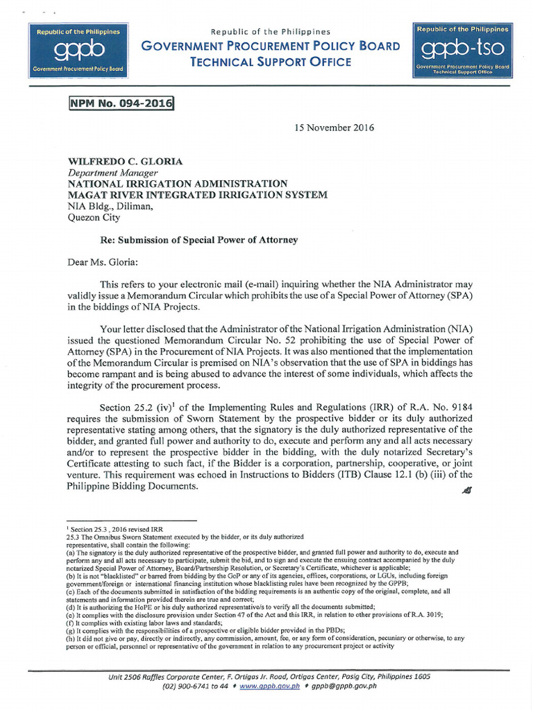 NPM No. 094 2016 | PDF