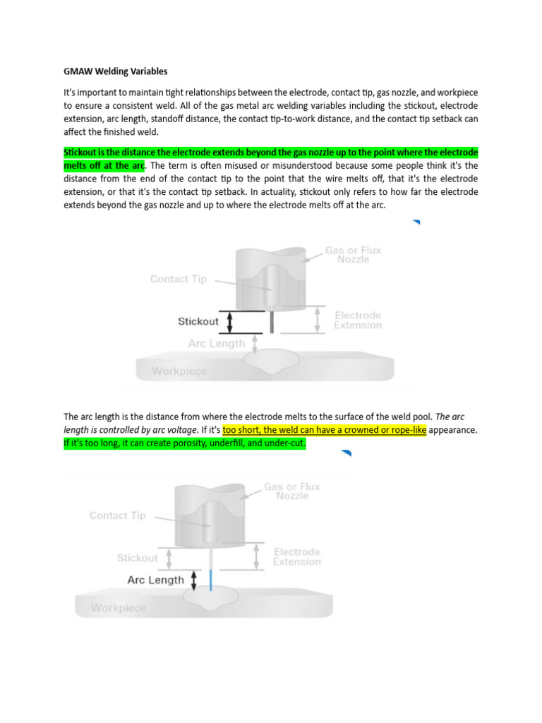 GMAW Welding Variables | PDF | Welding | Construction