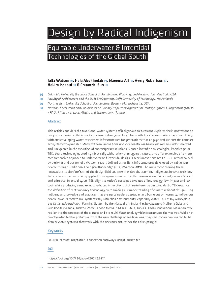 Design by Radical Indigenism Julia Watson | PDF | Sustainability ...