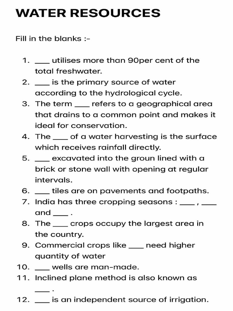 Water Resources Notes | PDF