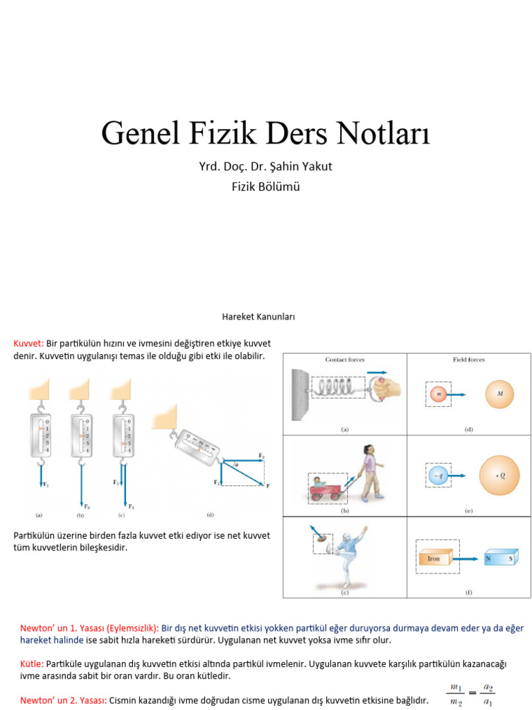 Genel Fizik Ders Notları - 2 | PDF