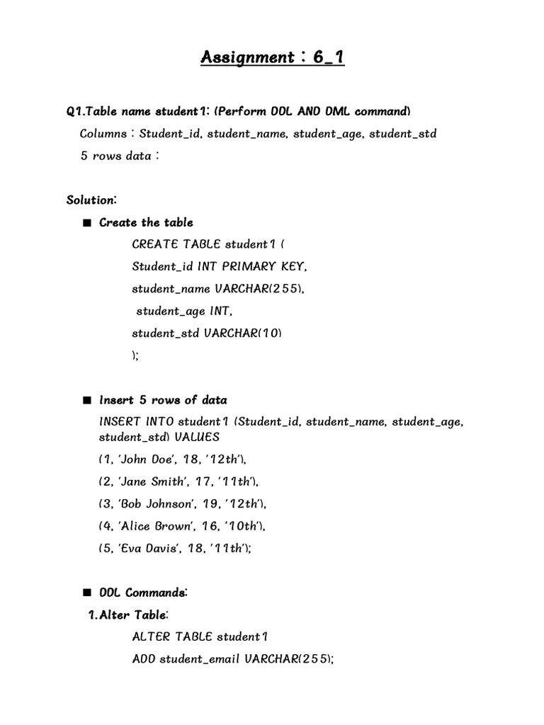 Assignment 6 1 Solution | PDF | Computing | Data Management Software