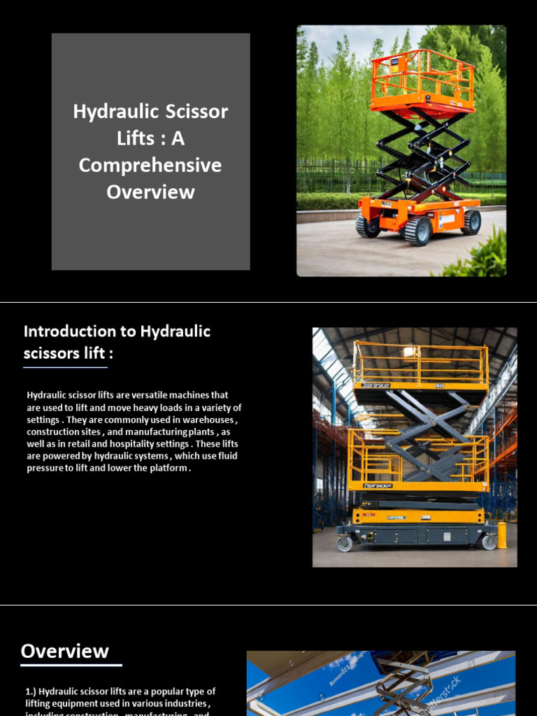 Hydraulic Scissor Lifts: A Comprehensive | Download Free PDF | Elevator ...