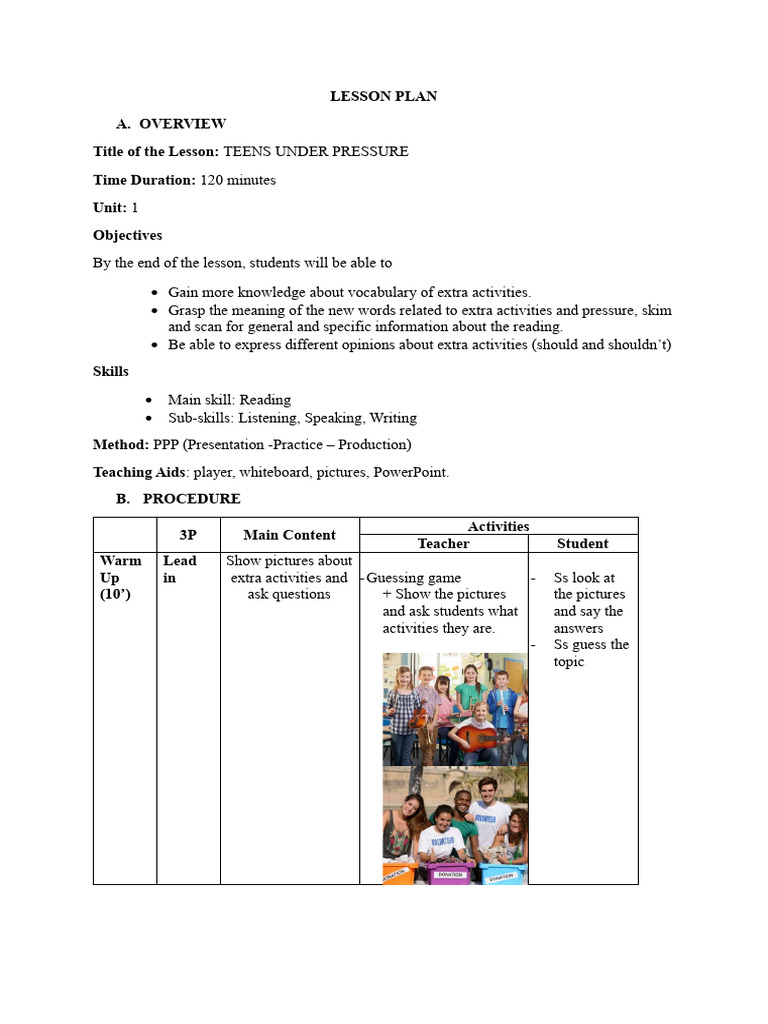 Lesson Plan (AutoRecovered) | PDF | Human Communication | Cognitive Science