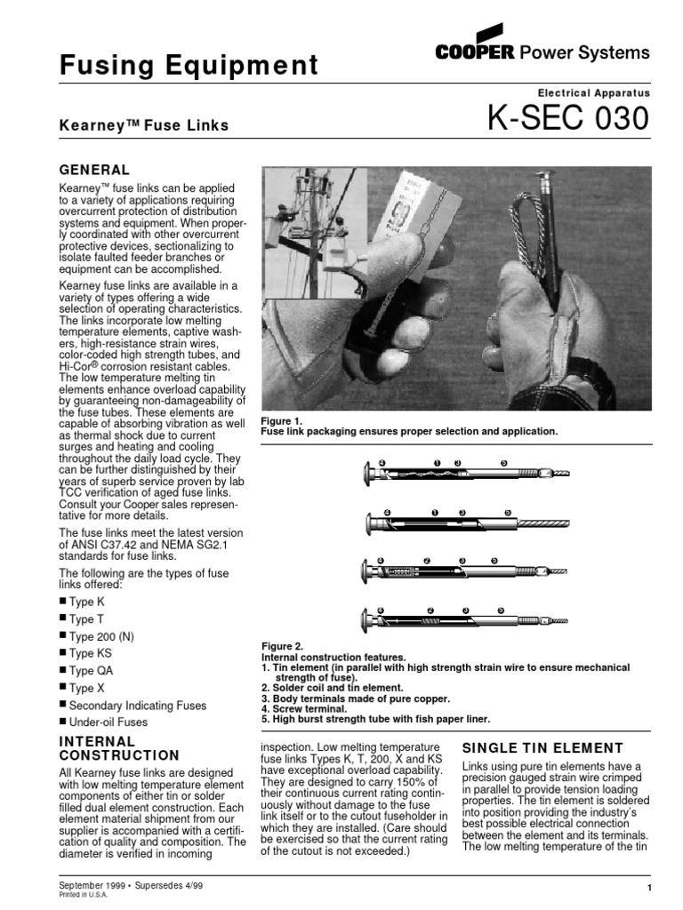 Cooper Power Systems 6422 2t Catalog Page | PDF | Fuse (Electrical ...