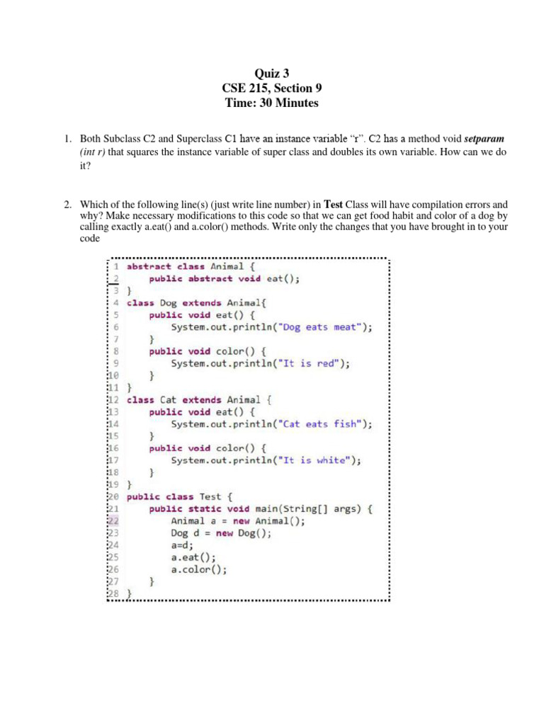Quiz3 RRN NSU CSE215 | PDF