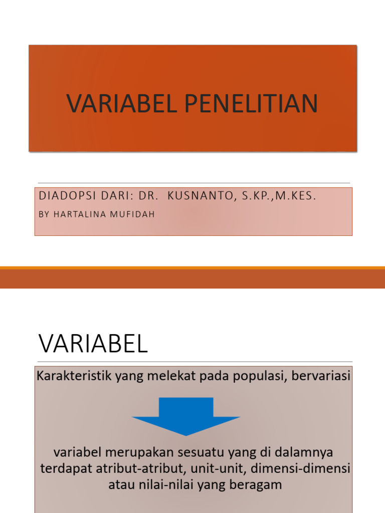 Variabel Penelitian | PDF