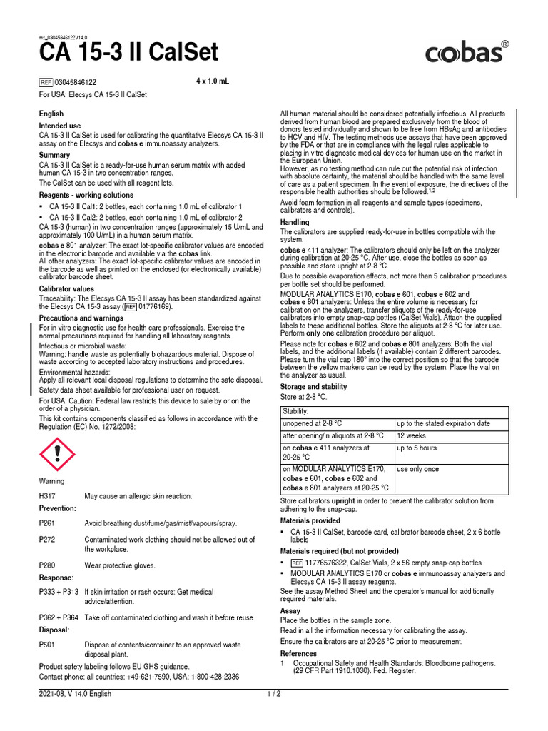Diagnostic Calibration Guide | PDF | Immunoassay | Infection