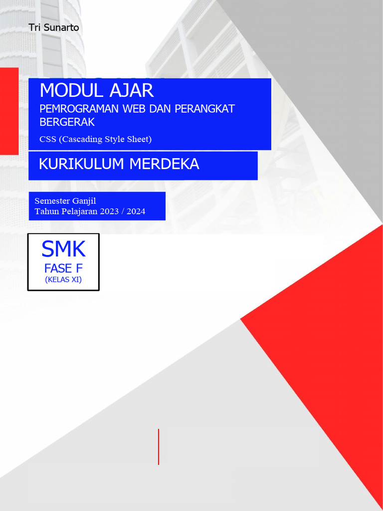 Modul Ajar Pemrograman Web (CSS) | PDF