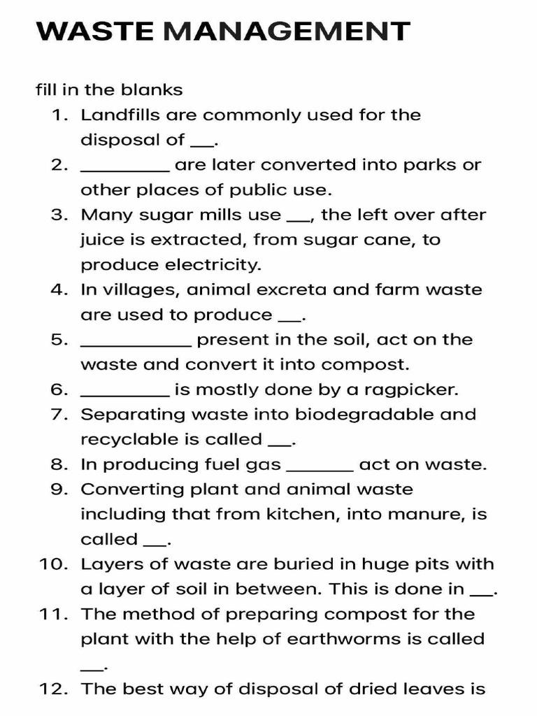 Waste Management Notes | PDF