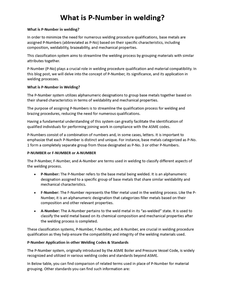 Pp Number Pdf Construction Welding