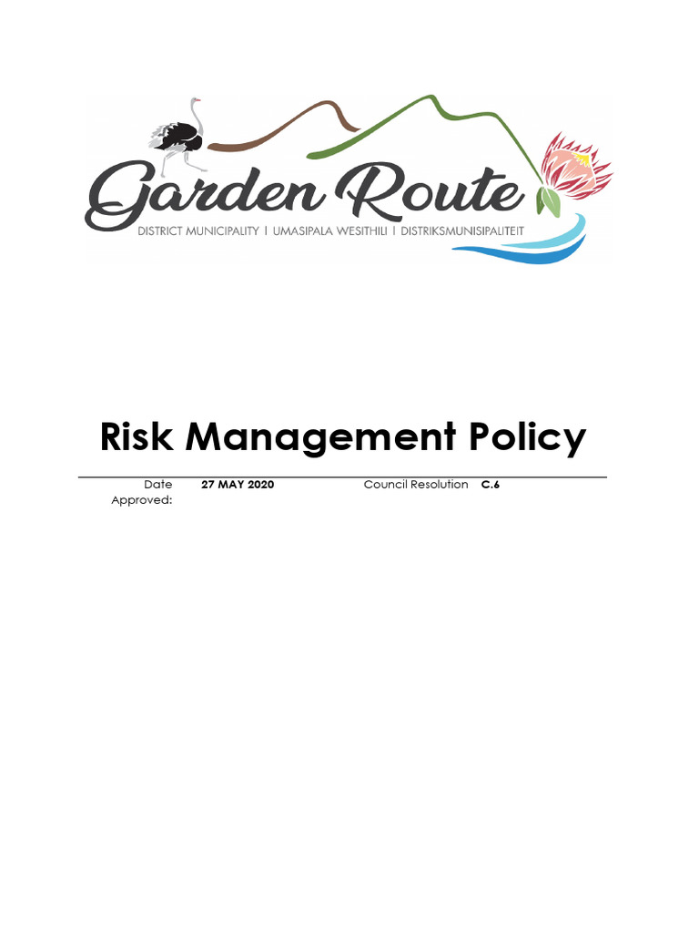 Risk Management Policy 27 05 2020 | PDF | Risk Management | Risk