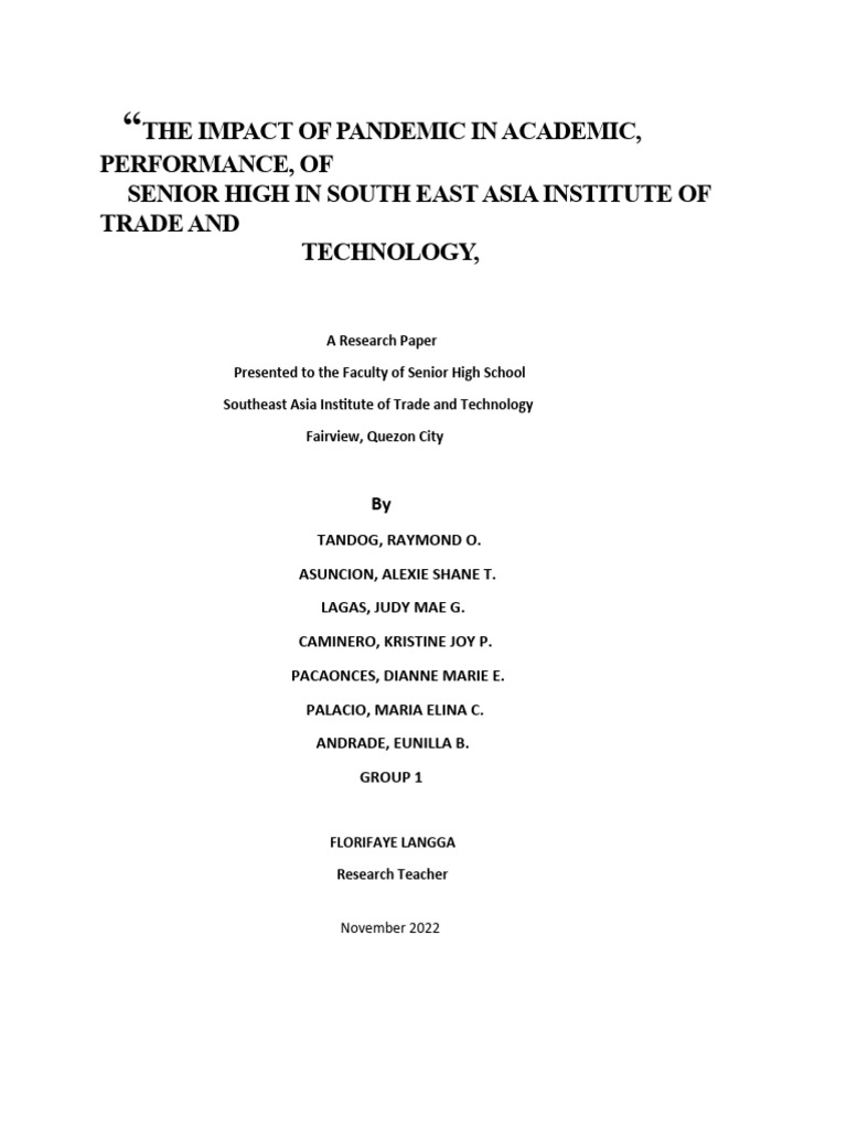 Chapter1 Research Proposal Group1 | PDF | Adolescence | Educational Technology