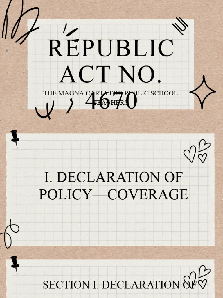 Ra 4670 | PDF | Cost Of Living | Teachers