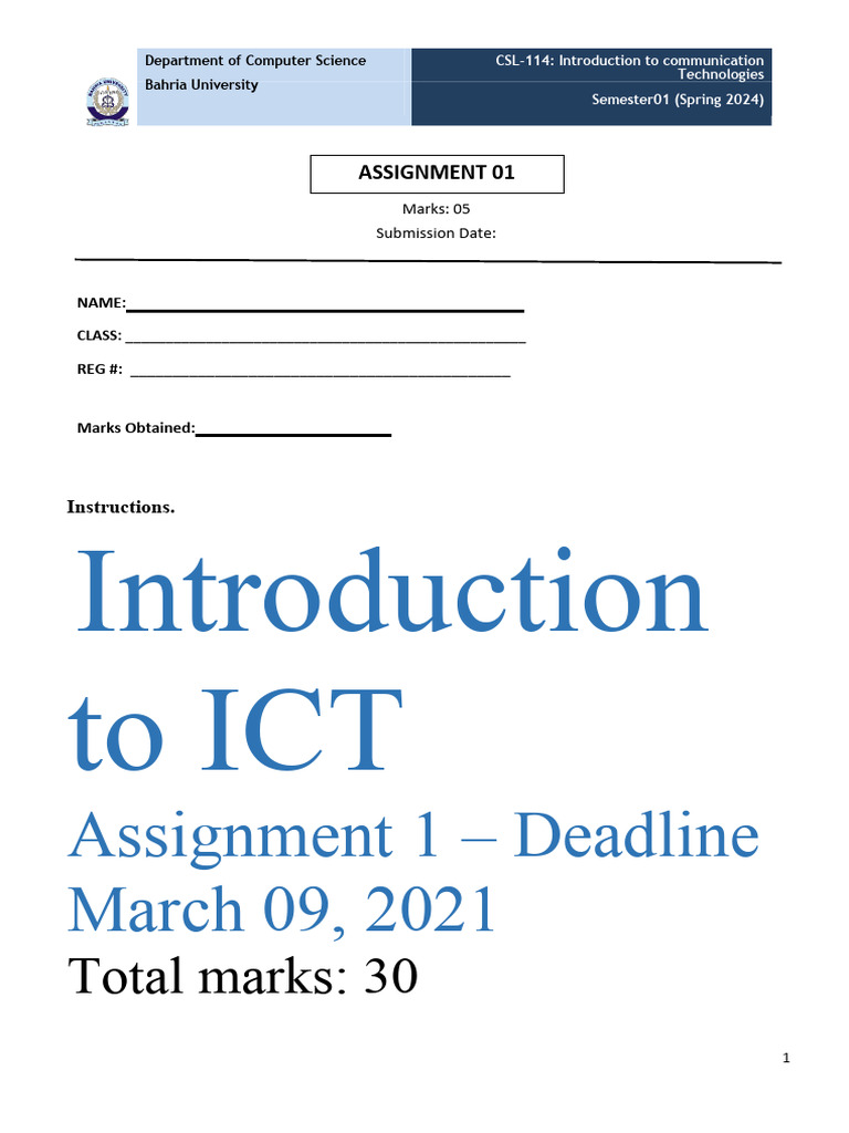 A1 Ict | PDF | Computer Science | Computer Data Storage