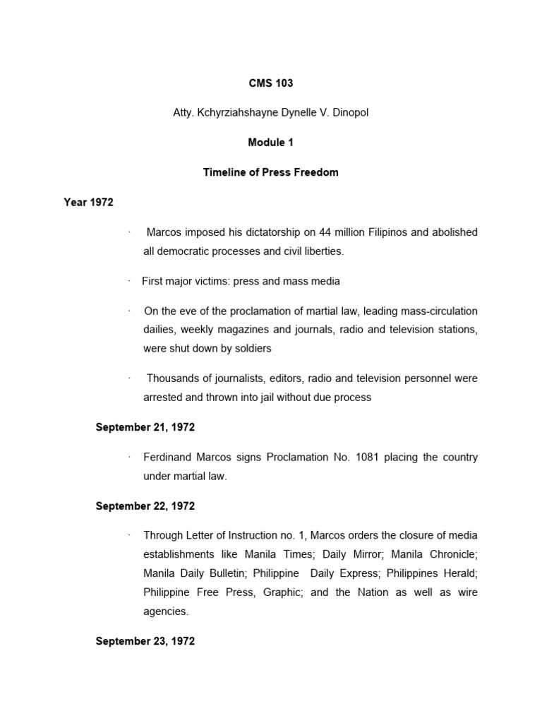 CMS-103-Notes v1 | Download Free PDF | Freedom Of Speech In The United ...