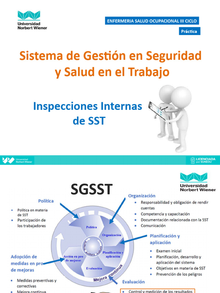 WIENER III Practica SGSST Inspecciones de SST 2024 | PDF | Planificación | Riesgo