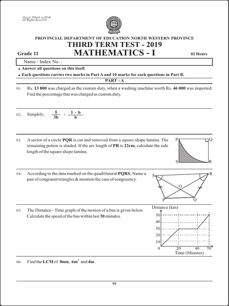 Grade 11 Mathematics | PDF | Interest | Circle