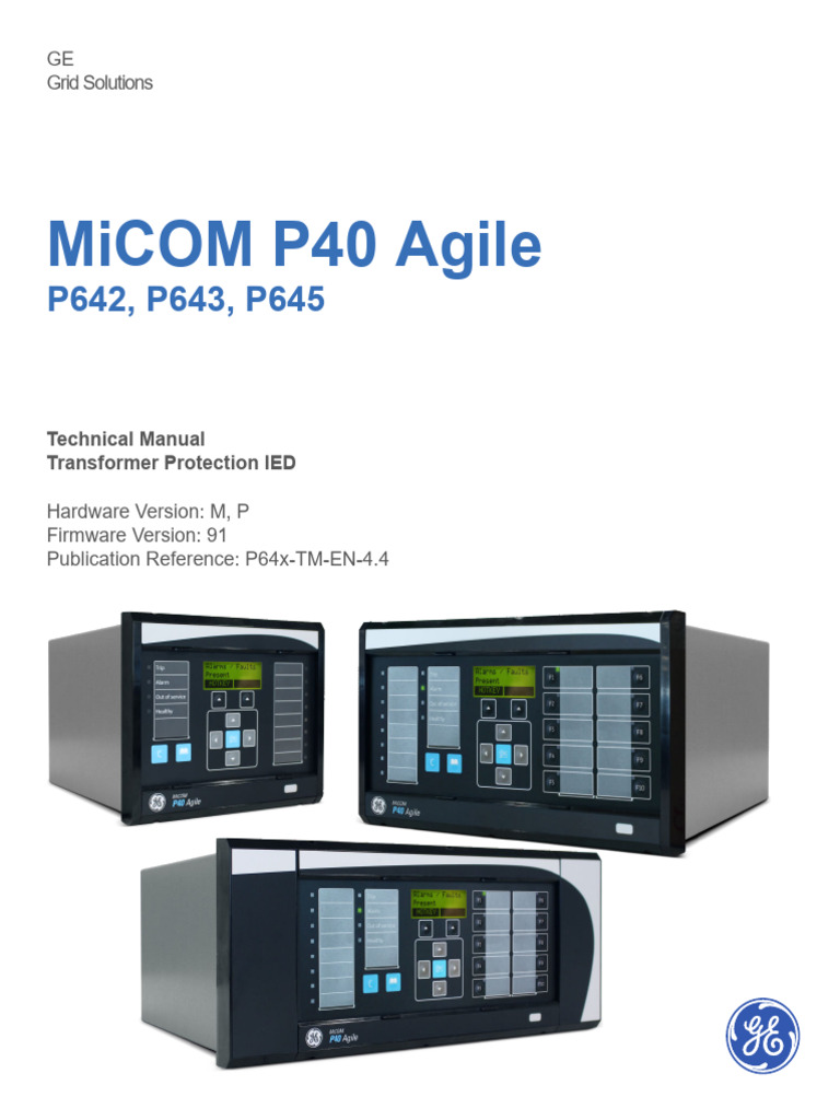 Micom P40 Agile: Ge Grid Solutions | PDF | Radius | Computer Science