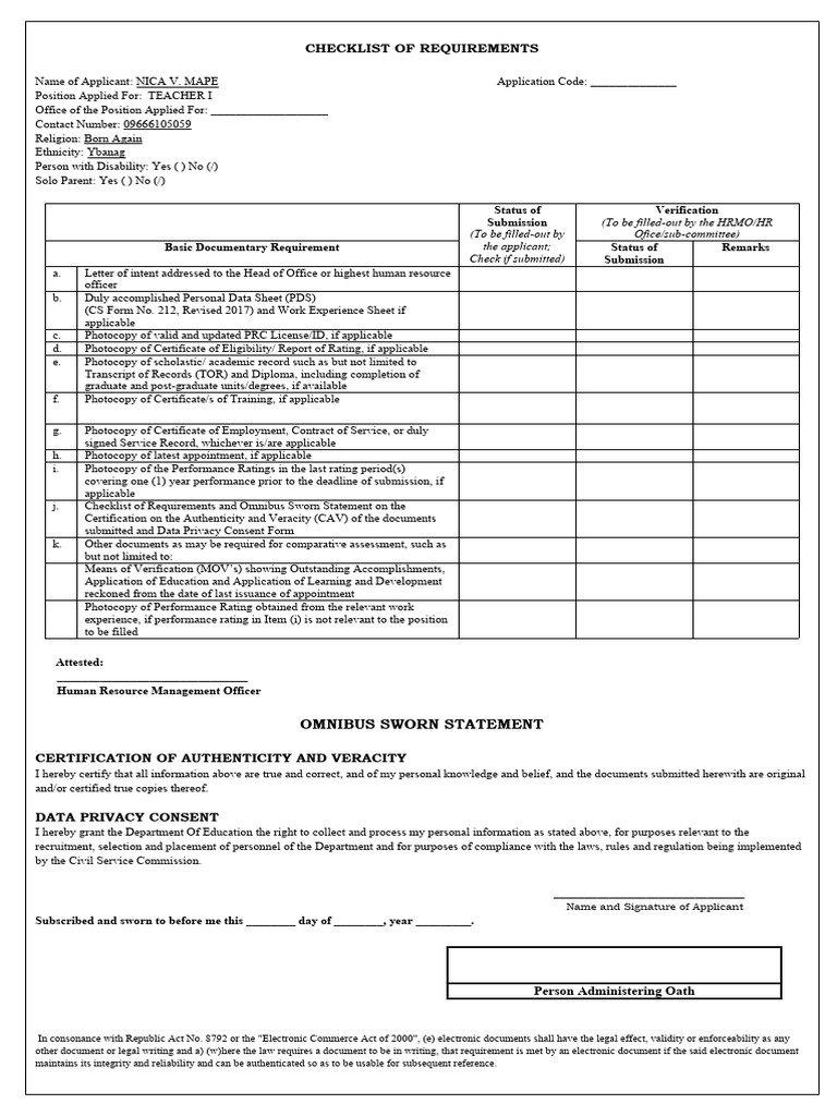 Checklist and Omnibus | PDF | Authentication | Reliability Engineering