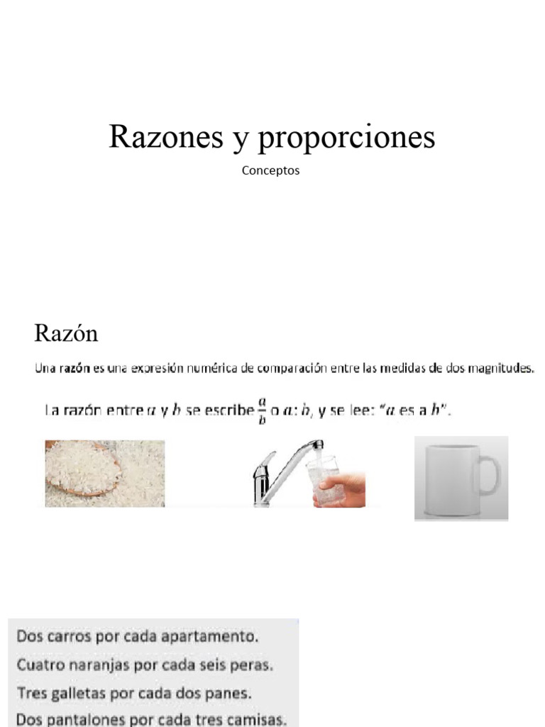 Razones y Proporciones | PDF | Porcentaje