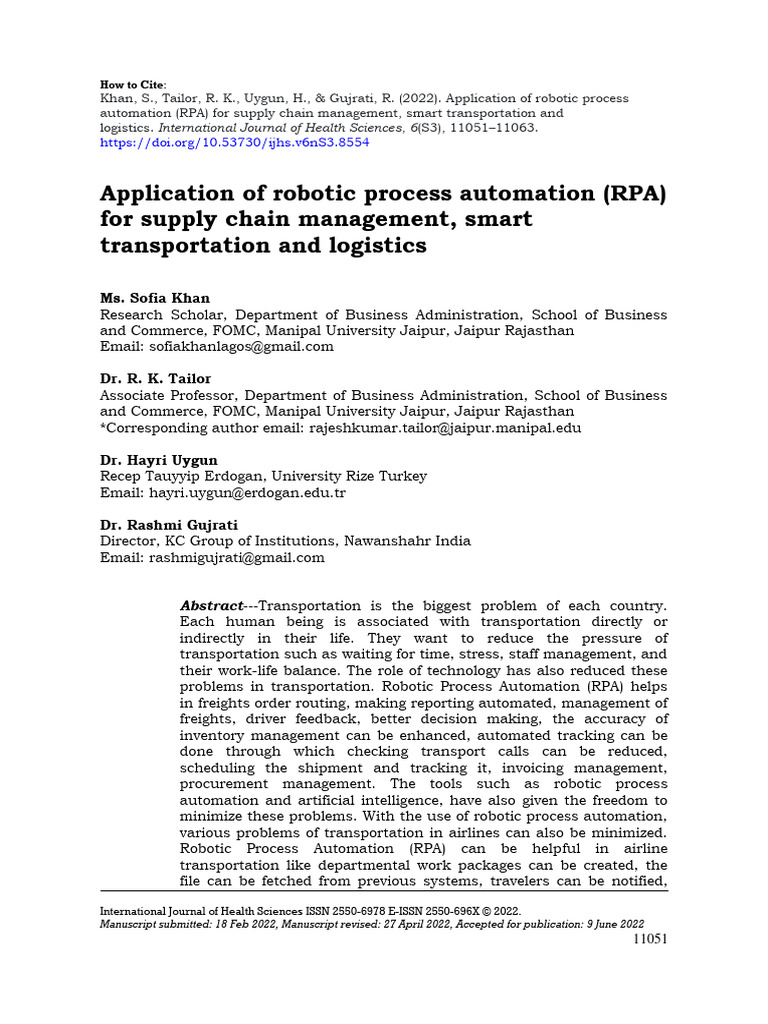 01.application of Robotic Process Automation (RPA) For Supply Chain ...