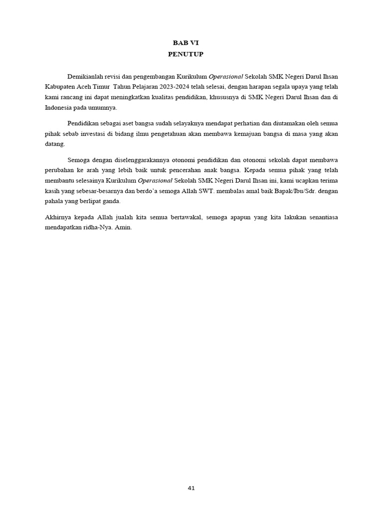 Bab Vi Penutup Kosp | PDF