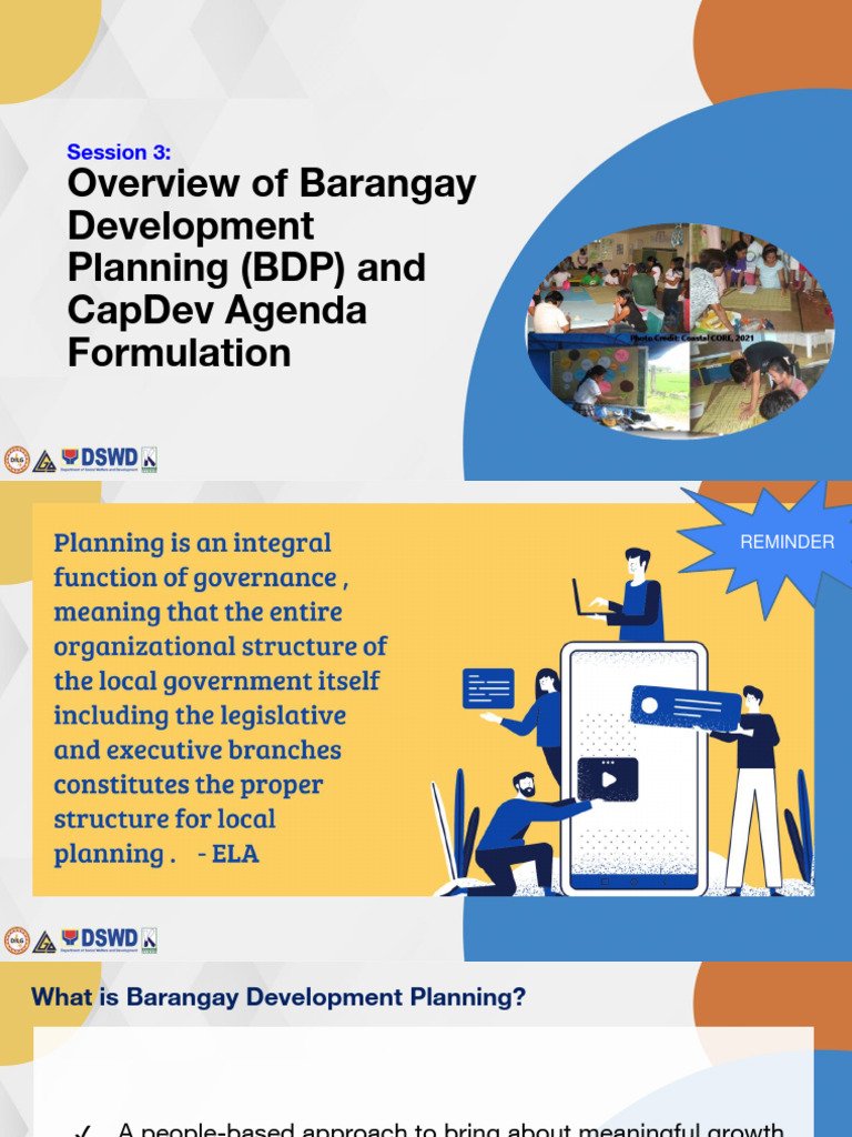 Session 3 The Barangay Development Planning BDP and CapDev Agenda ...