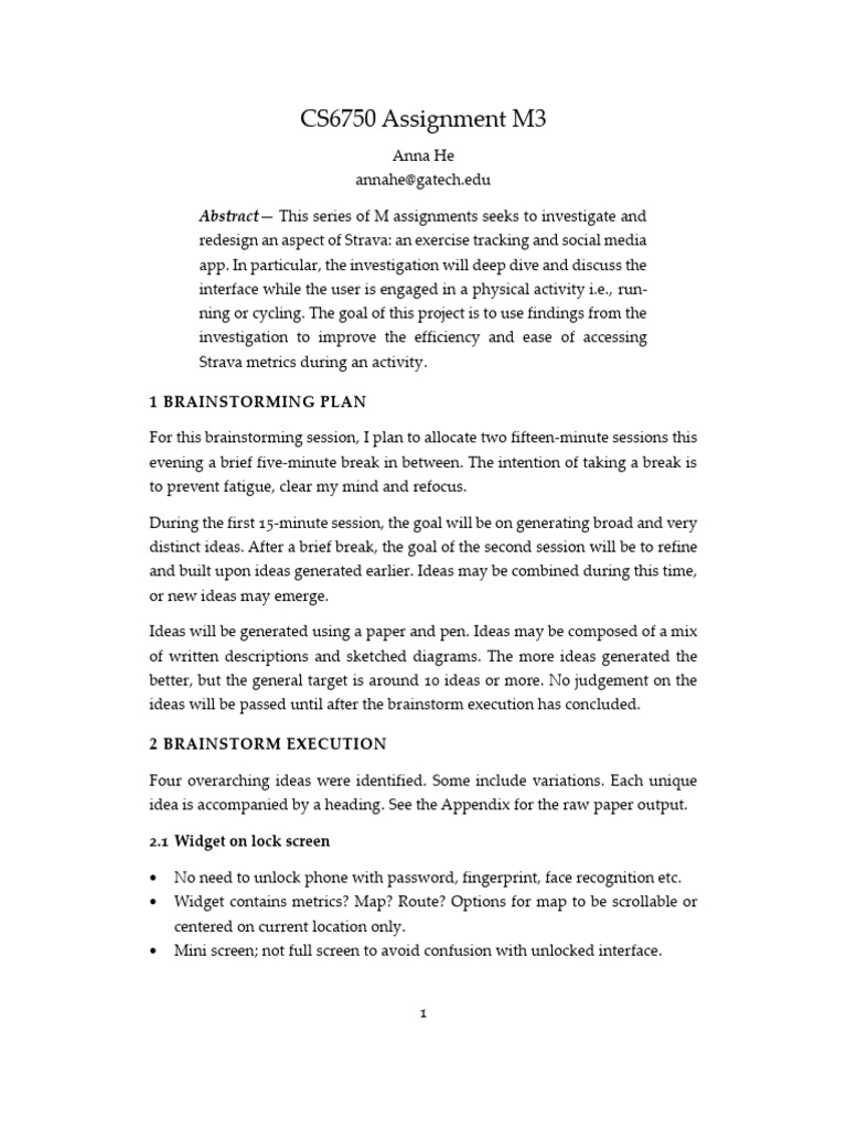 Assignment M3 | PDF | Usability | Computing