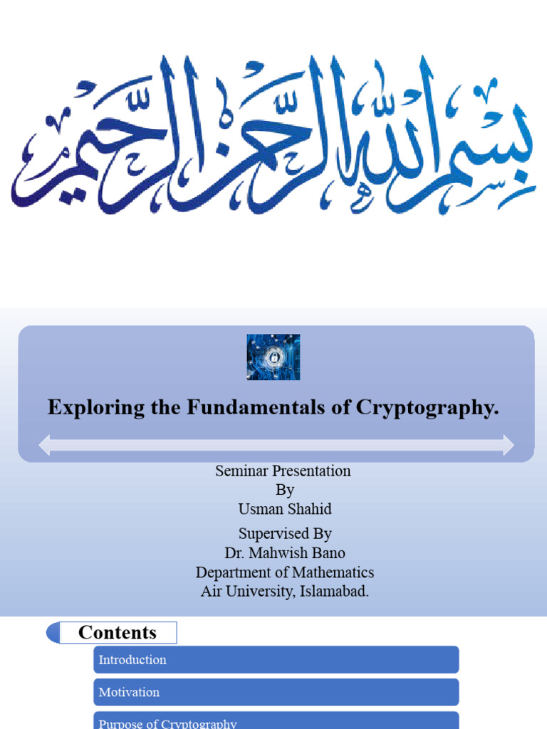 Fundamentals of Cryptography Seminar | PDF | Cryptography | Encryption