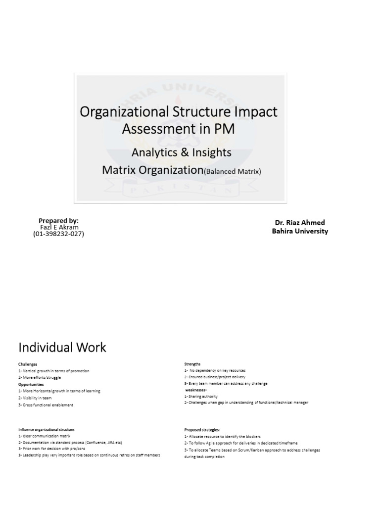 Org Structure Impact Assessment in Project Management | Download Free ...