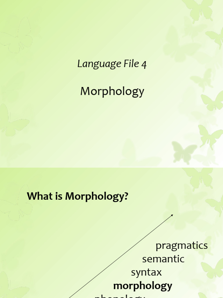 Ling Morphology 13 | PDF | Word | Morphology (Linguistics)