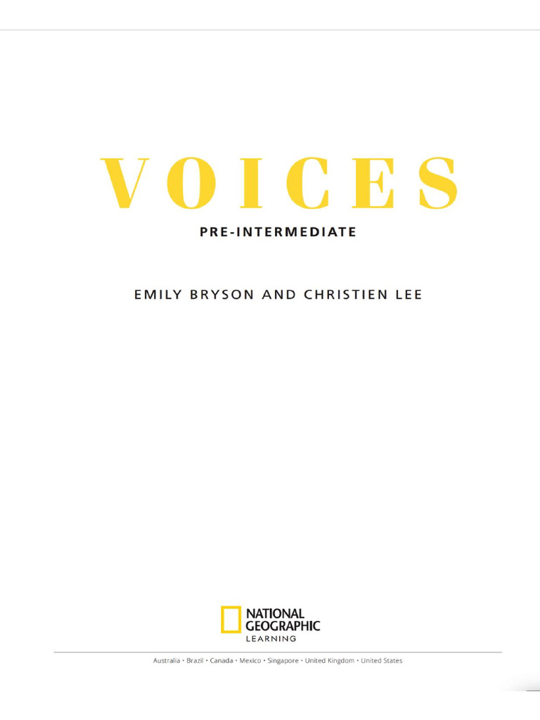 Voices Pre Intermediate SB | PDF