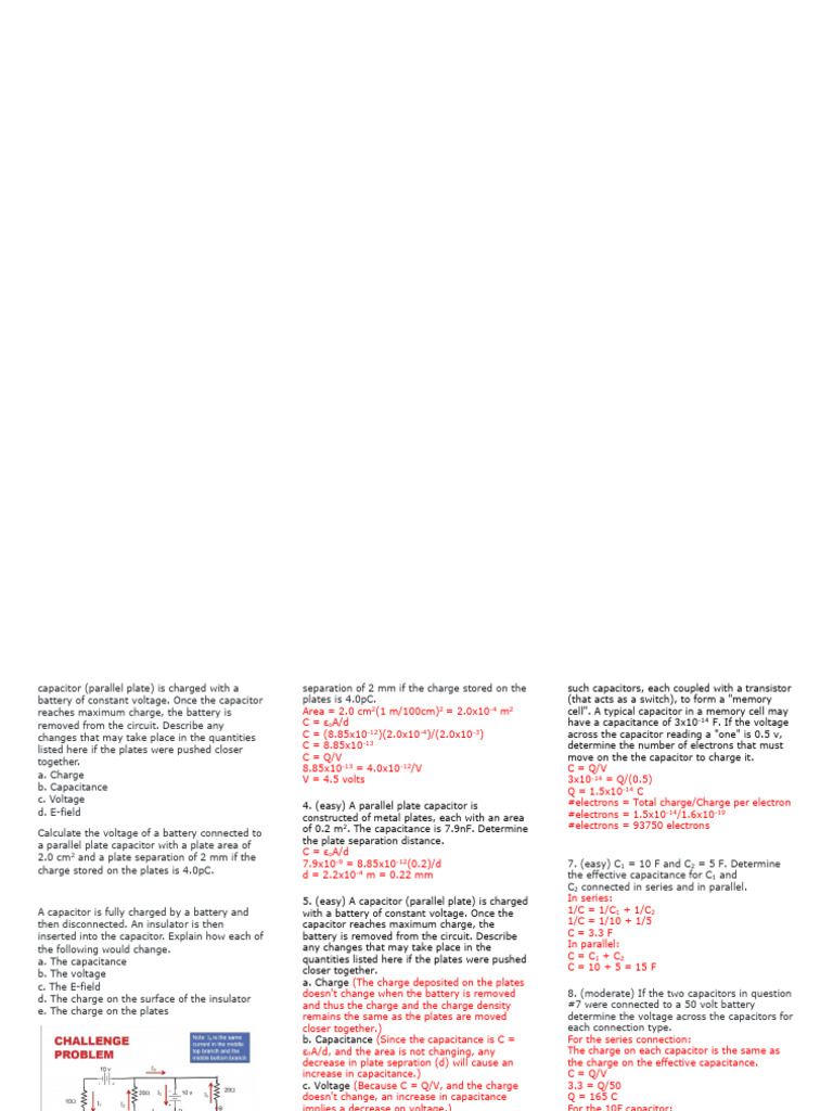 Capacitor Question | PDF