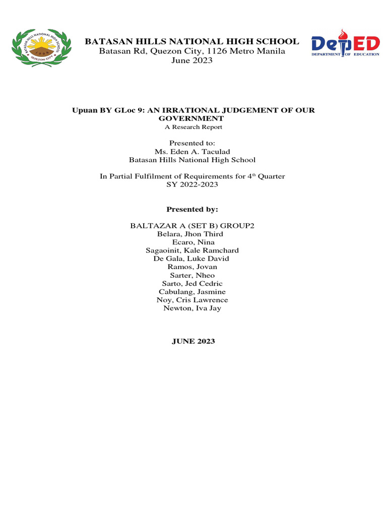 Analyzing Gloc 9's "Upuan" on Corruption | PDF | Corruption | Political ...