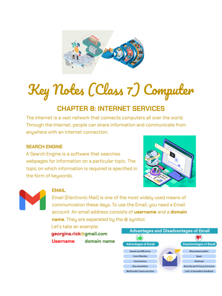 Class 7 Chapter 8 Internet Services | PDF | Blog | Internet
