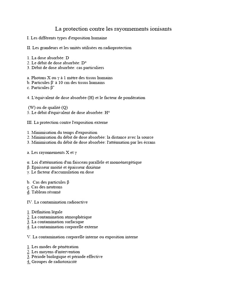 Calcul du débit de dose en radioprotection | PDF | Rayonnement ionisant ...